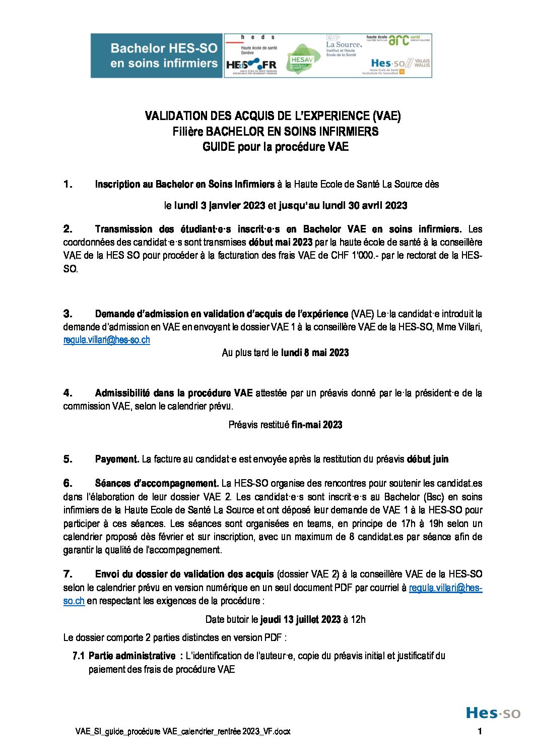 VAE_SI_guide_procédure VAE_calendrier_rentrée 2023_VF - Institut et ...